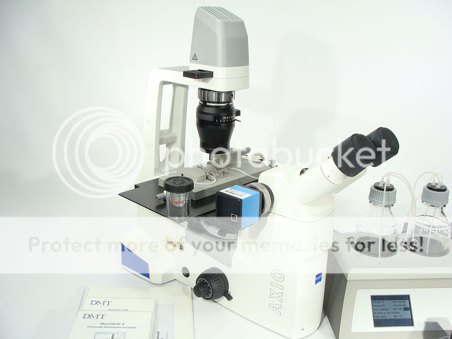 New DMT 110P Pressure Multi Myograph System W/ MyoVIEW II & Zeiss Axio ...